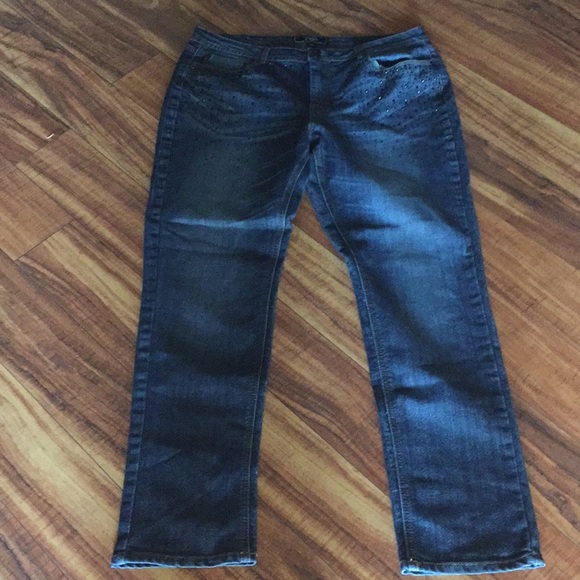 Cato | Jeans | Cato Size 6 Jeans With Rhinestones Like New | Poshmark